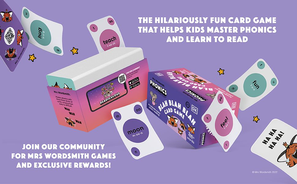 Mrs Wordsmith Phonics Blah Blah Blah Card Game Ages 4-7 (Early Years a ...